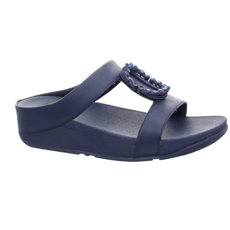 Fitflop Lulu Crystal-Circlet Leather H-Bar Slides Pantoletten online kaufen